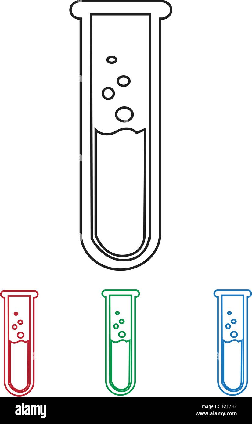 Lab Tube Icon Stock Vector Image & Art - Alamy