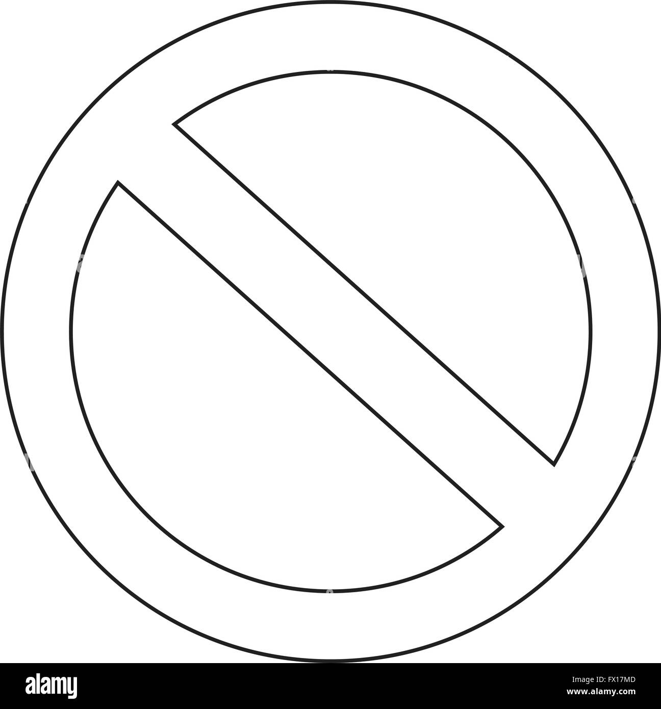 blank ban Symbol icon Stock Vector Image & Art - Alamy