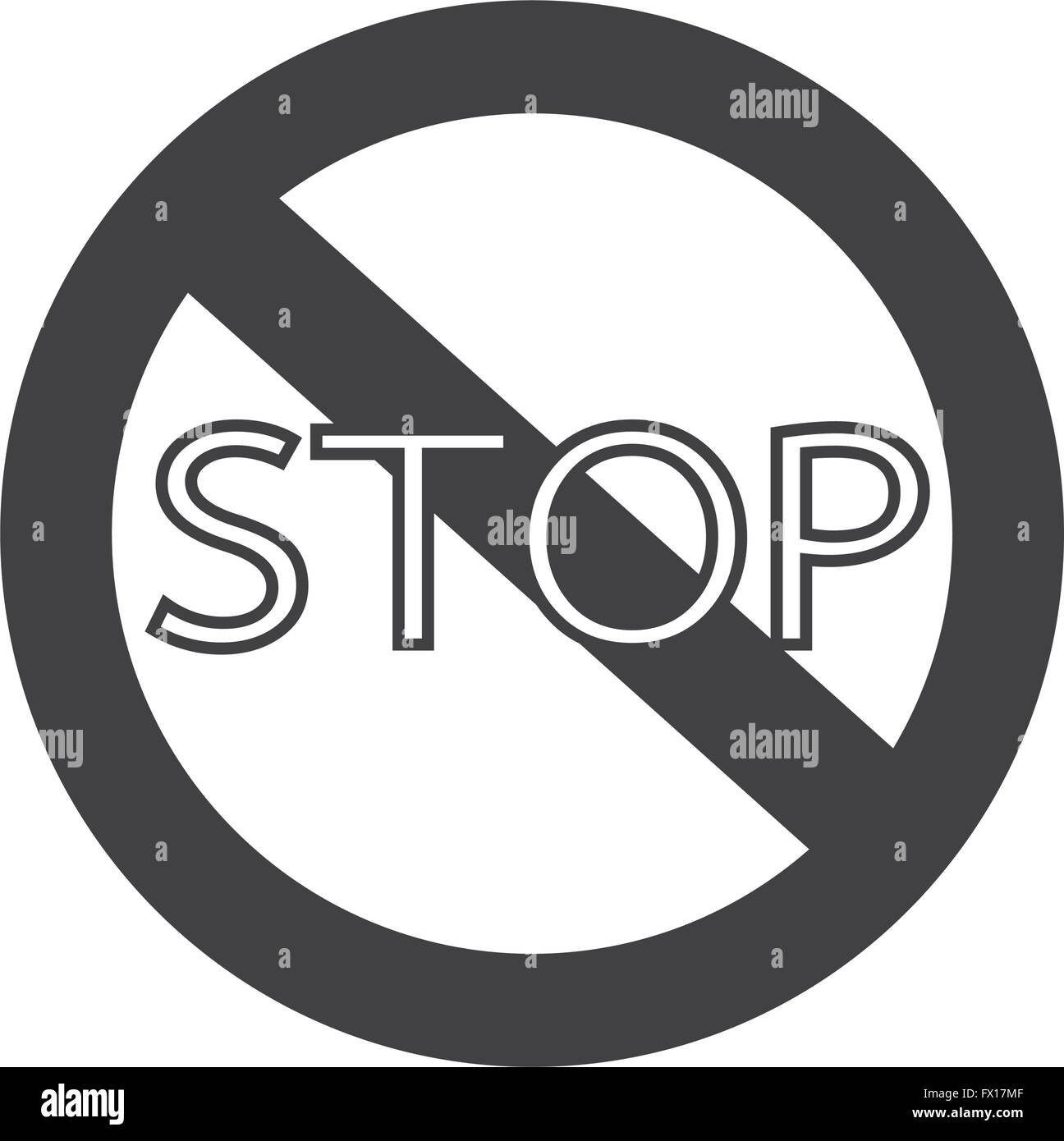 Stop Sign Icon Stock Vector Image & Art - Alamy