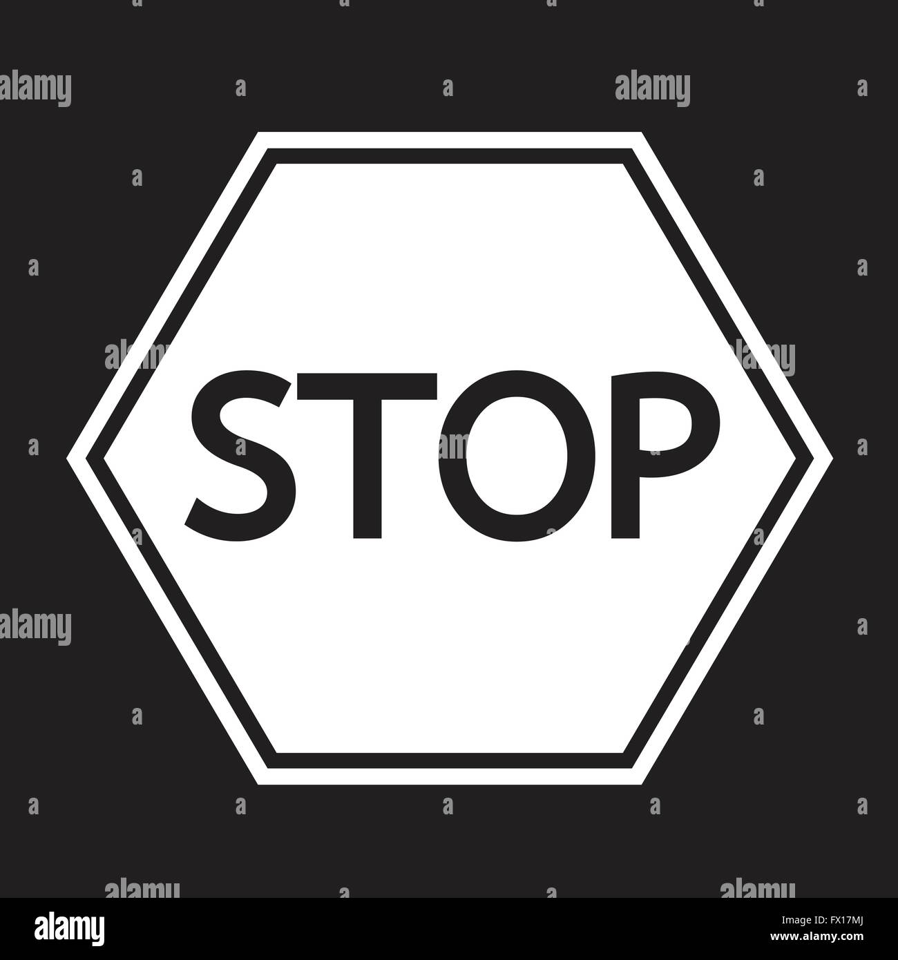 Stop Sign Icon Stock Vector Image & Art - Alamy