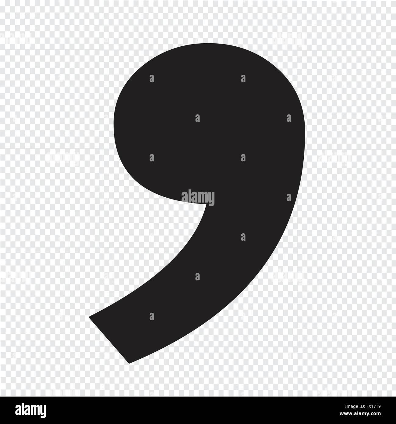 Comma punctuation mark Stock Vector Images - Alamy