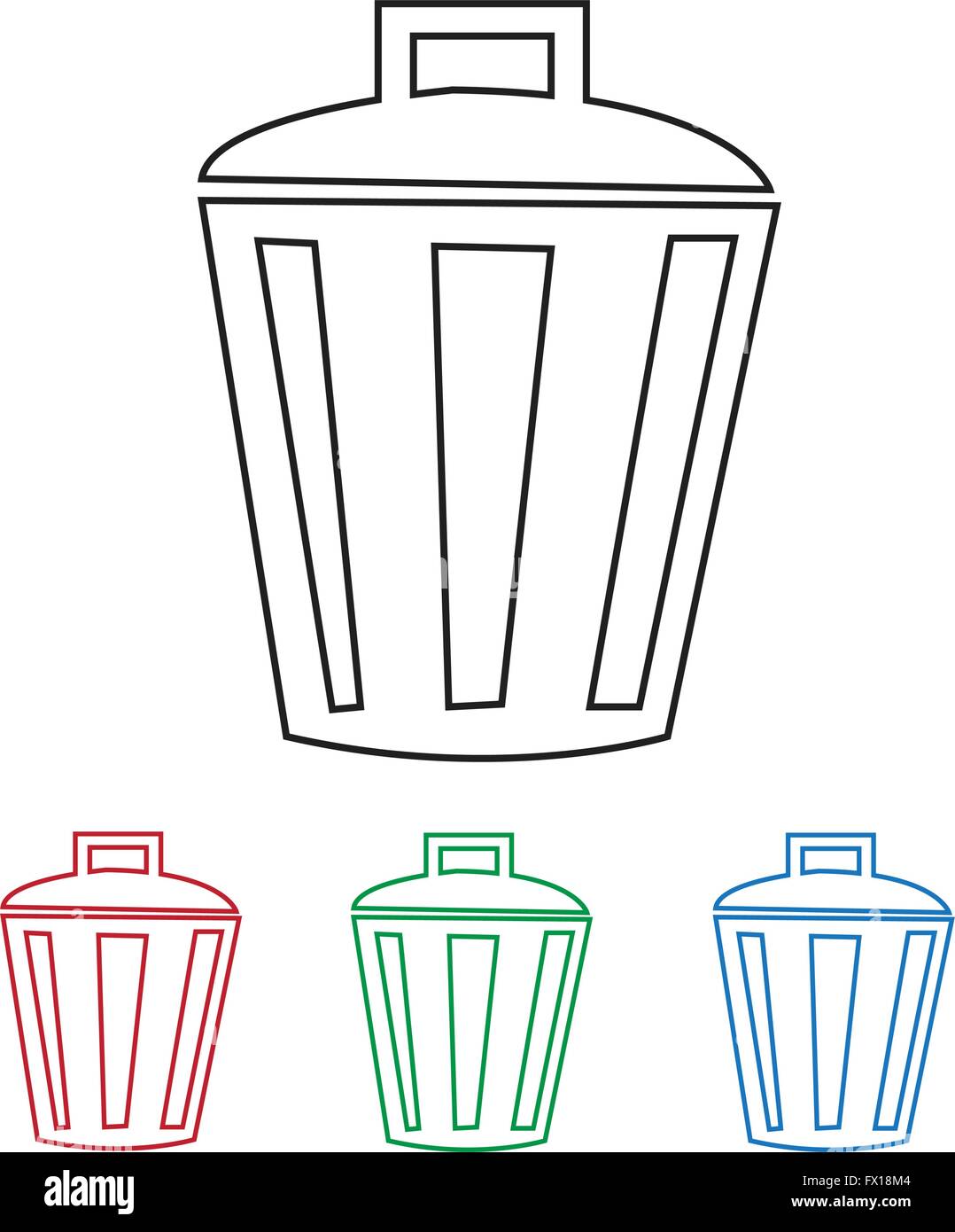 Galvanized bin Stock Vector Images - Alamy