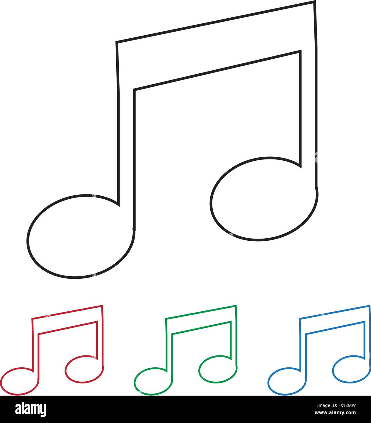 Music Note Icon Stock Vector Image & Art - Alamy