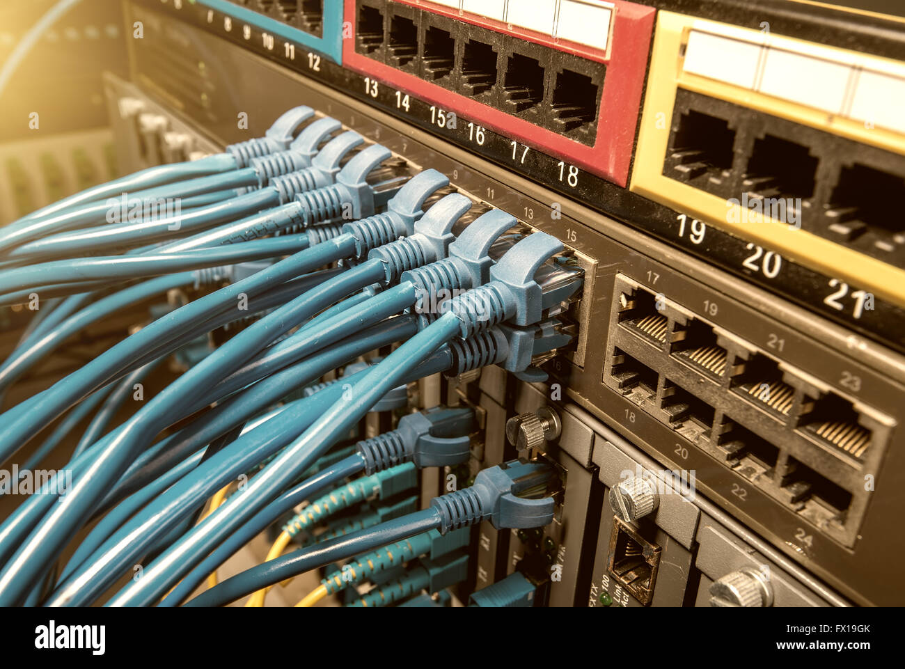 Network switch and ethernet cables,Data Center Concept Stock Photo - Alamy