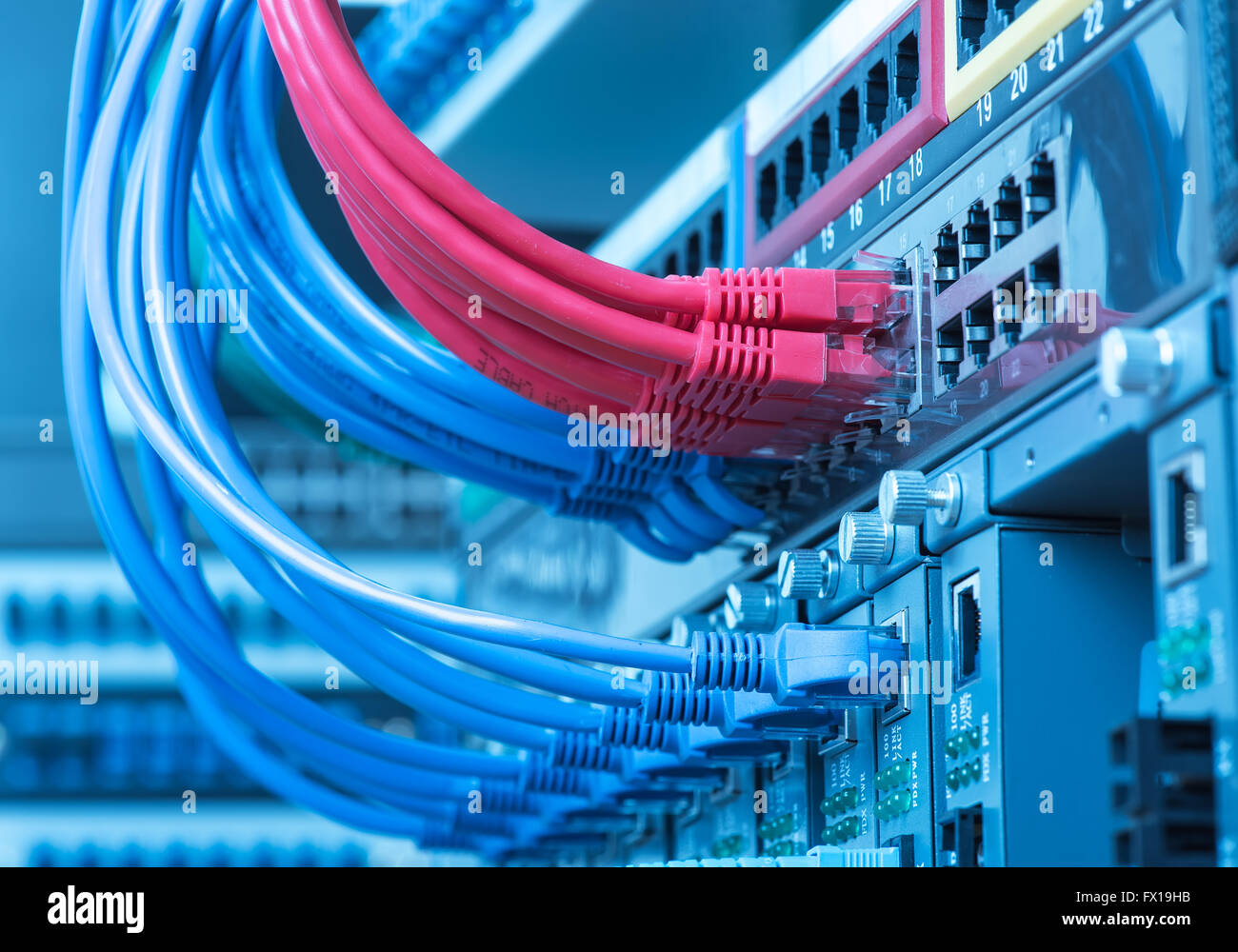 Network switch and ethernet cables,Data Center Concept Stock Photo - Alamy