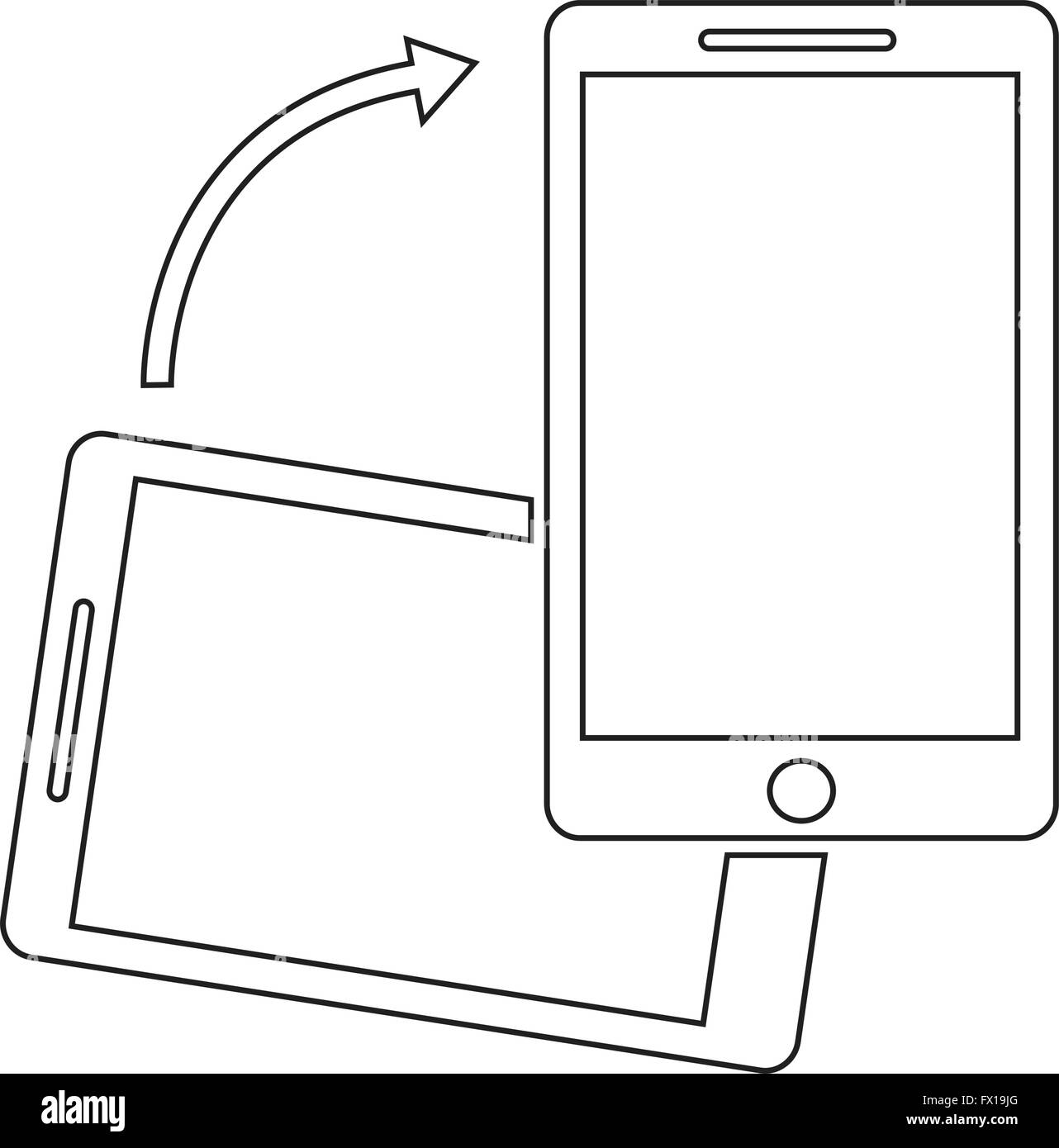 Rotate Smartphone icon Stock Vector Image & Art - Alamy