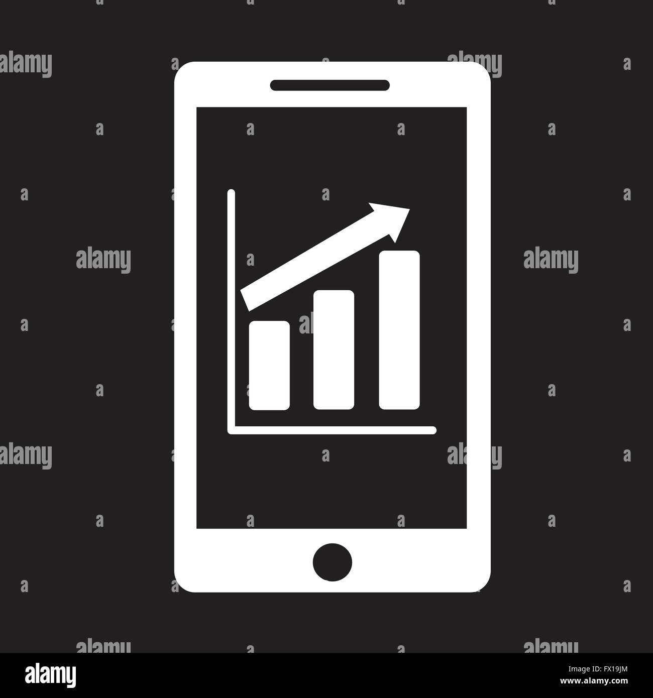 mobile phone chart infographics icon Stock Vector Image & Art - Alamy