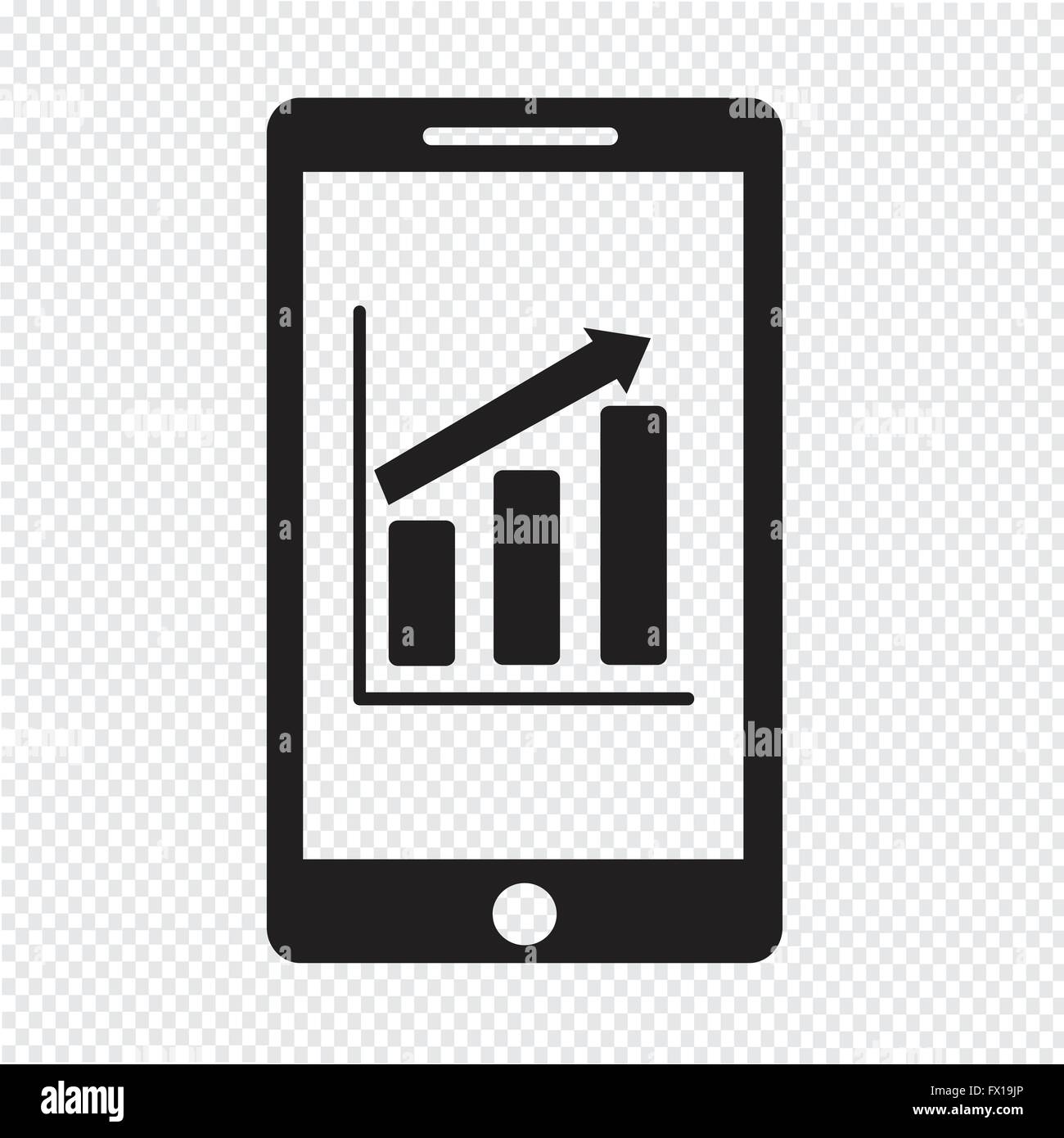 mobile phone chart infographics icon Stock Vector Image & Art - Alamy