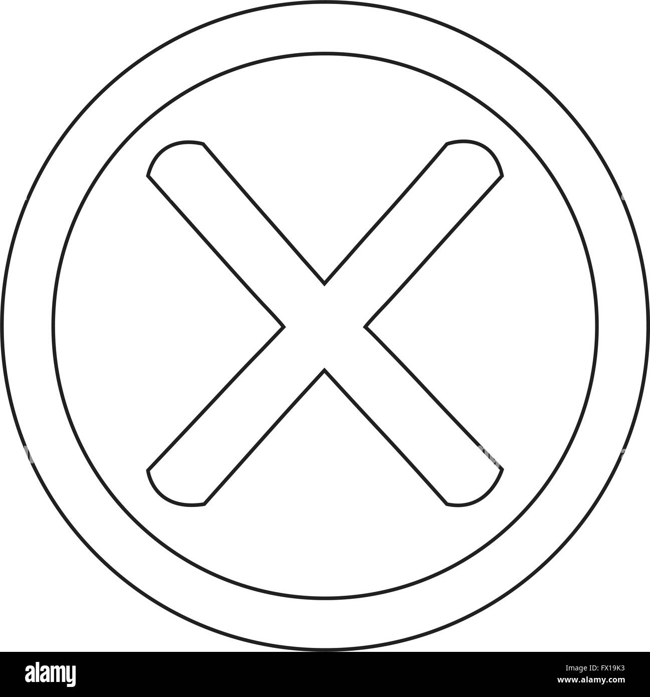 Wrong mark icon Stock Vector Image & Art - Alamy