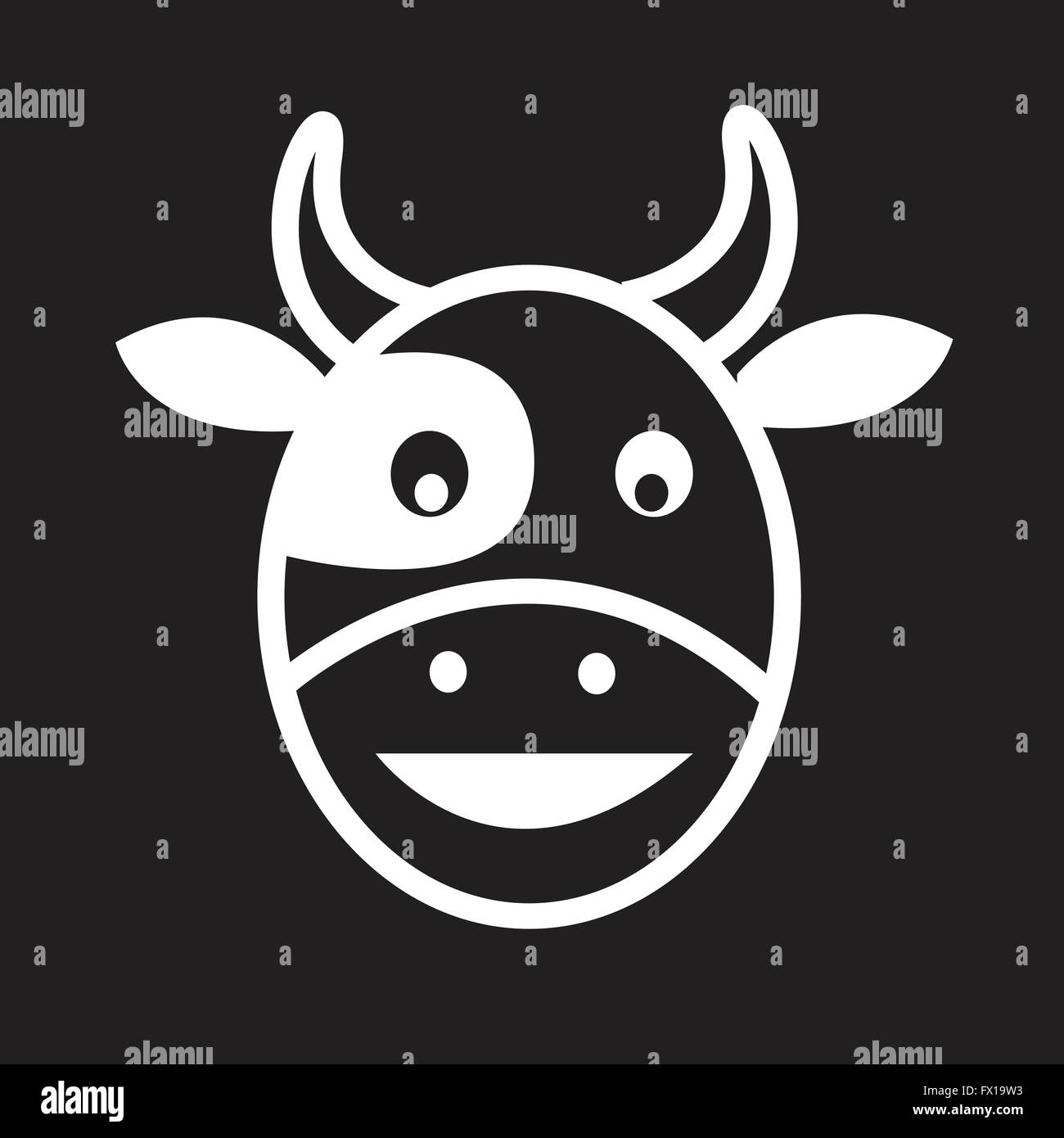 Cow head icon Stock Vector Image & Art - Alamy