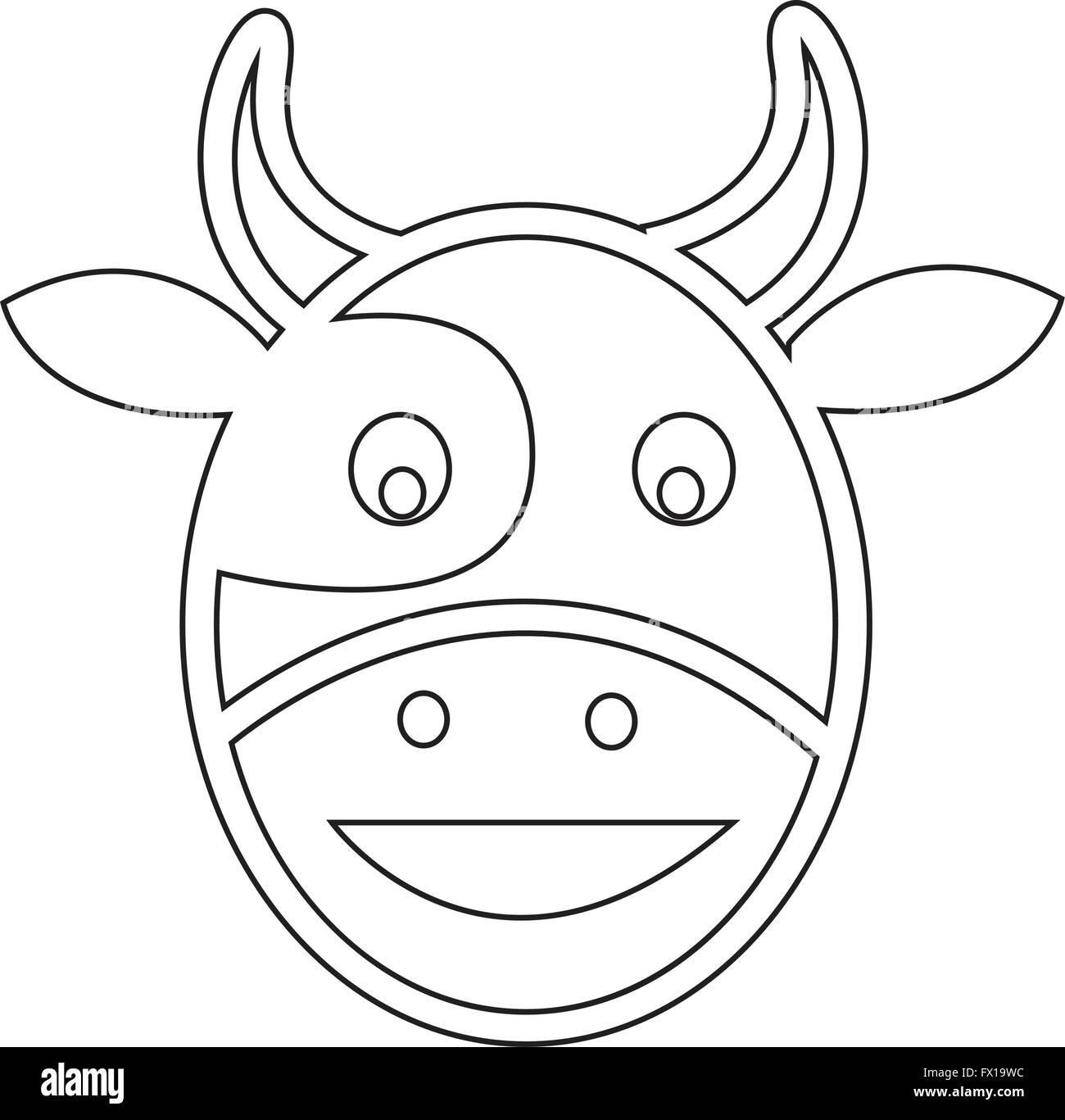Cow head icon Stock Vector Image & Art - Alamy