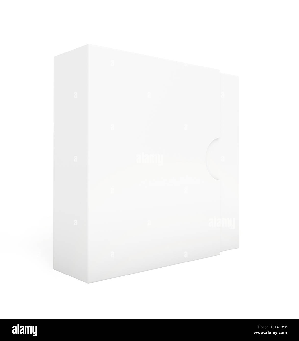 Blank paper or cardboard box template standing on white background ...