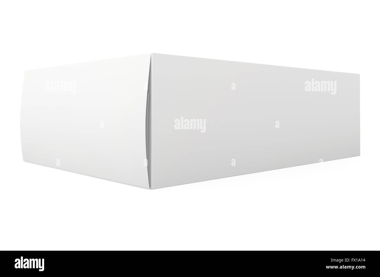 Blank paper or cardboard box template standing on white background ...