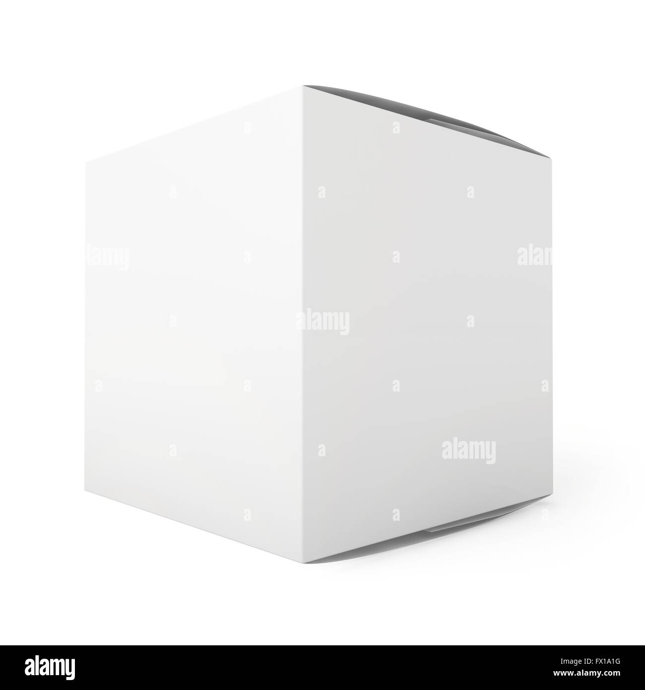 Blank paper or cardboard box template standing on white background ...
