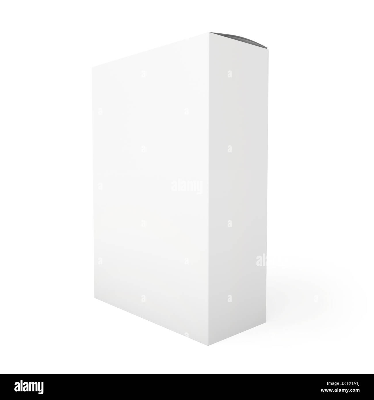 Blank paper or cardboard box template standing on white background ...