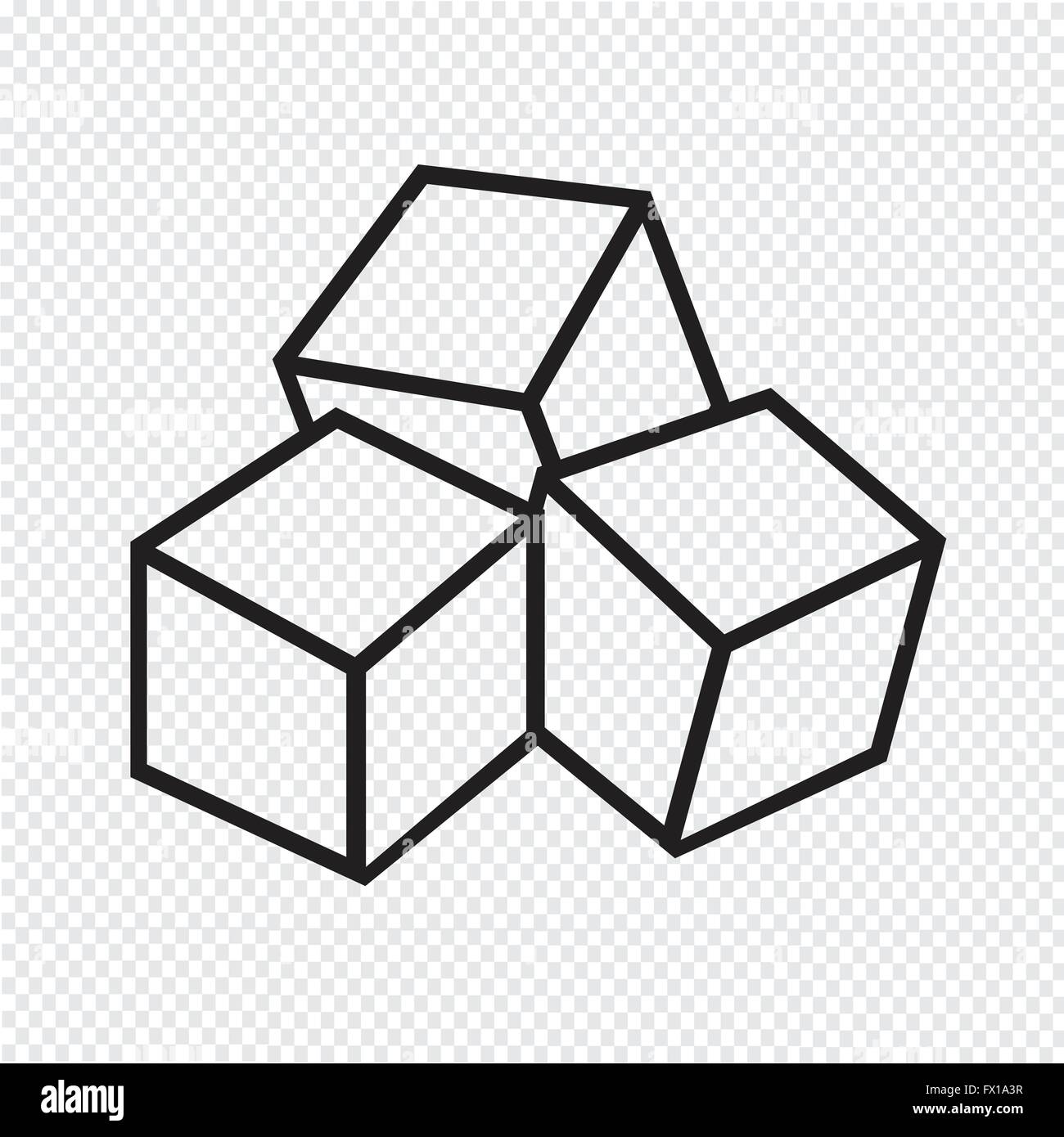 Sugar cubes icon Stock Vector Image & Art - Alamy