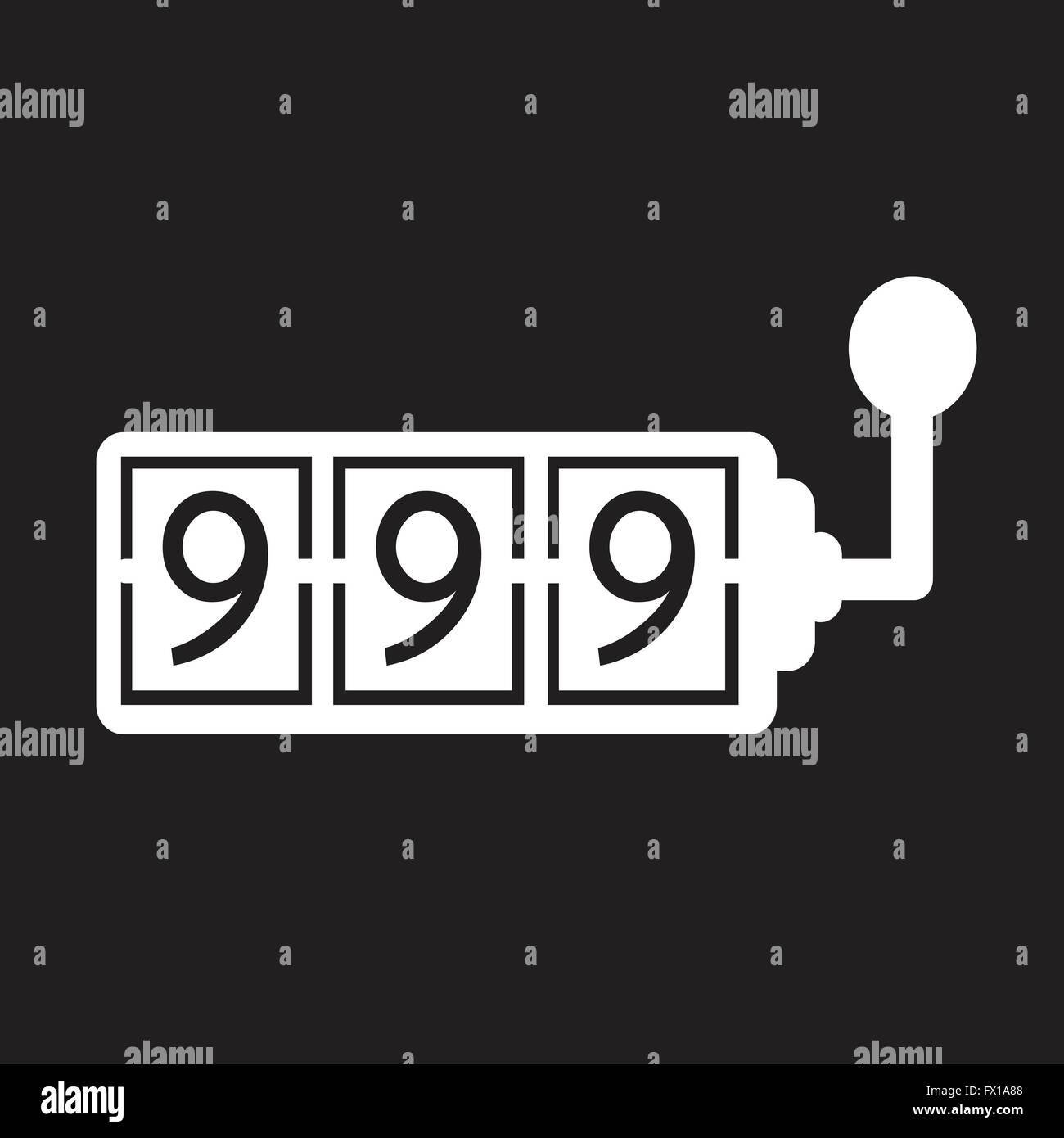 Lucky seven on slot Stock Vector Images - Alamy