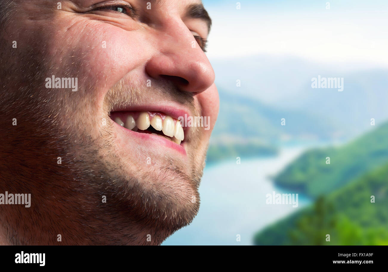 Male teeth smiling adult hi-res stock photography and images - Alamy