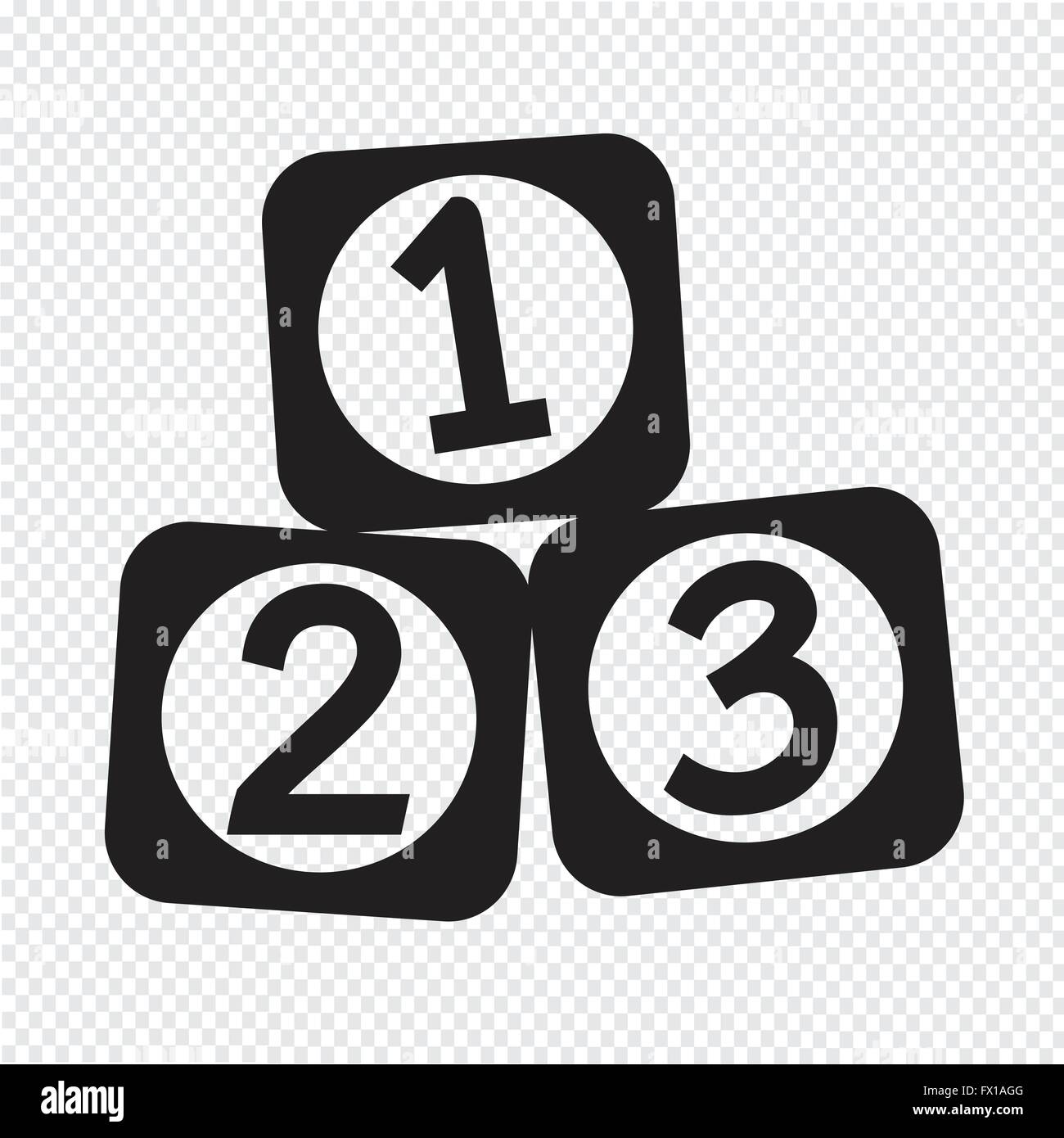 123 Blocks icon Stock Vector Image & Art - Alamy