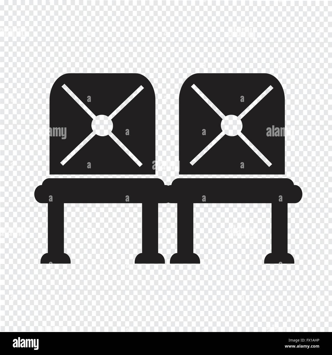 Waiting sign airport seat icon Stock Vector Image & Art - Alamy