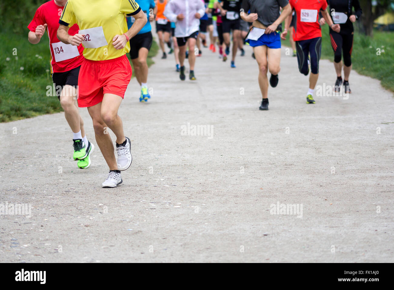 Outdoor marathon cross-country running fitness and healthy lifestyle ...