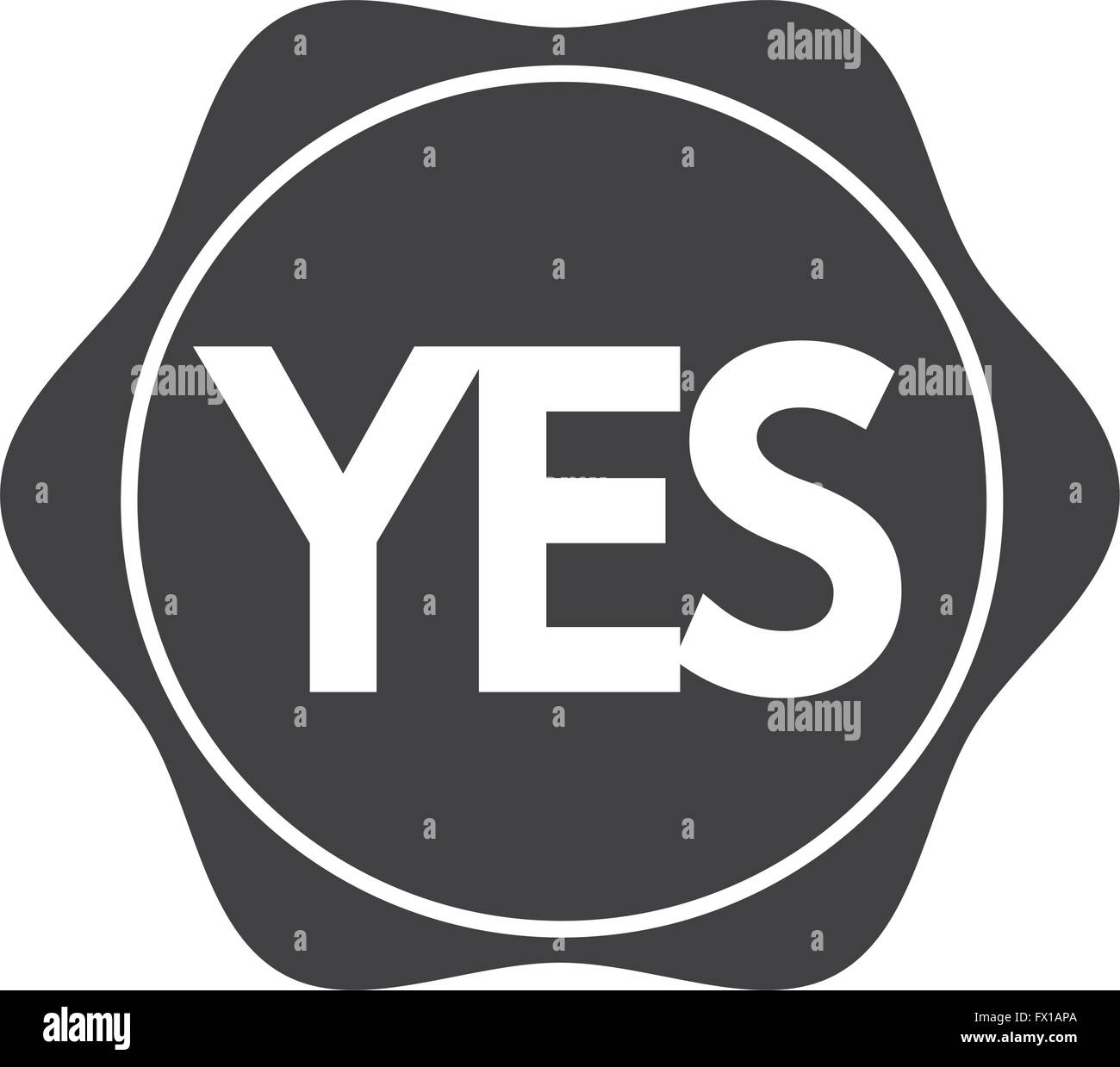 Yes button icon Stock Vector Image & Art - Alamy