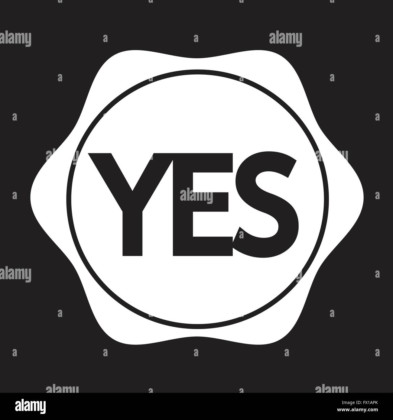 Yes button icon Stock Vector Image & Art - Alamy