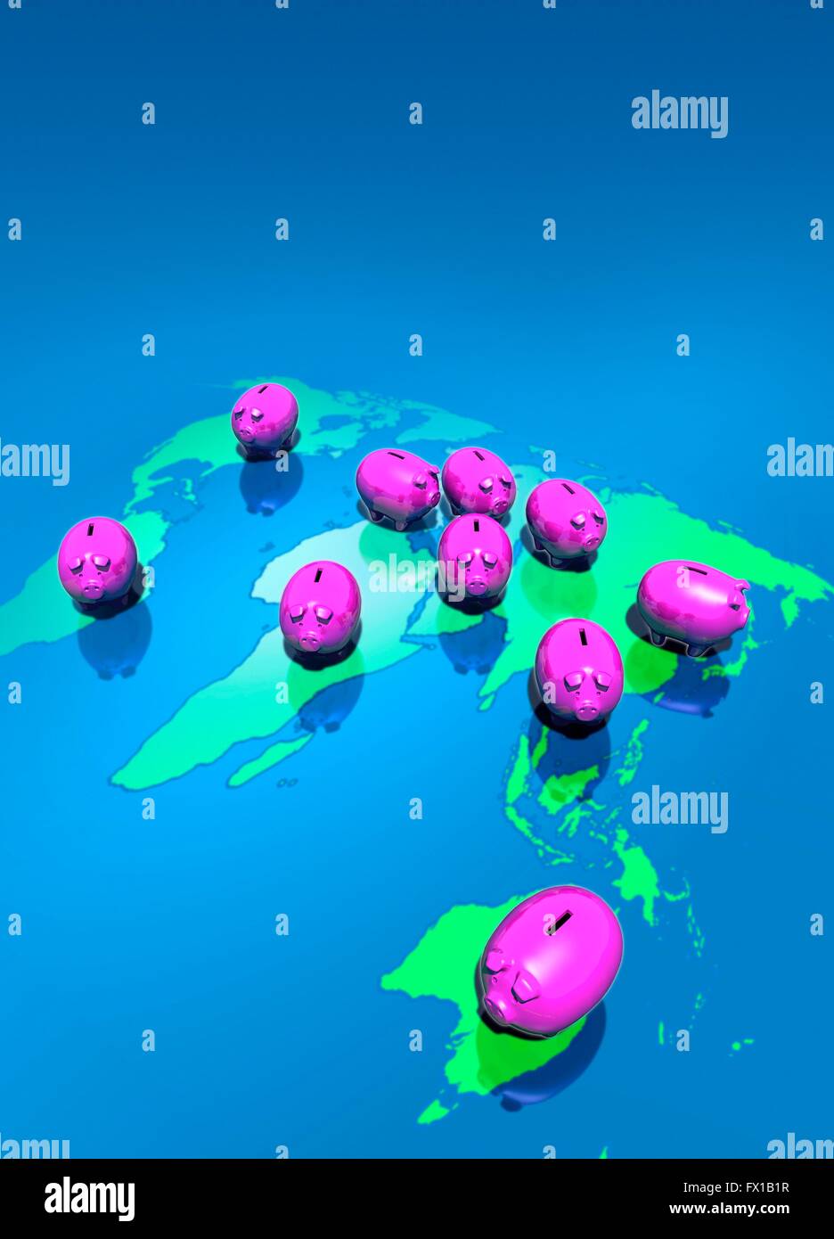 Global economy, conceptual illustration Stock Photo - Alamy