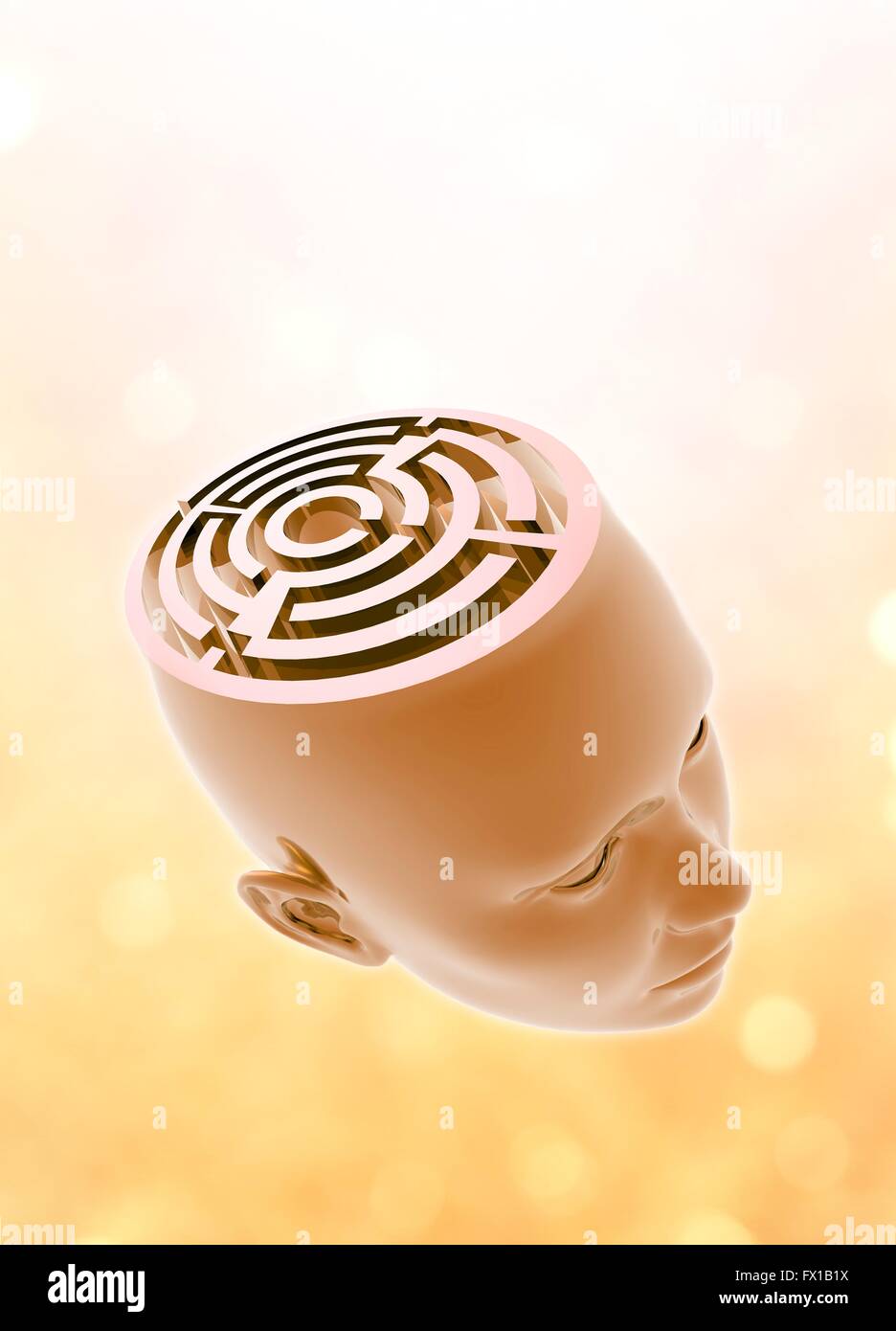 The human mind, conceptual illustration Stock Photo - Alamy