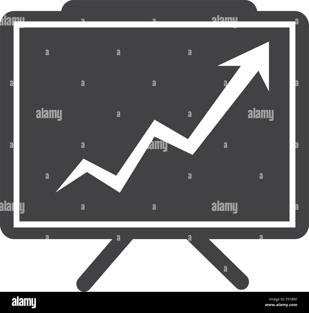 Growing Chart Presentation Icon Stock Vector Image & Art - Alamy