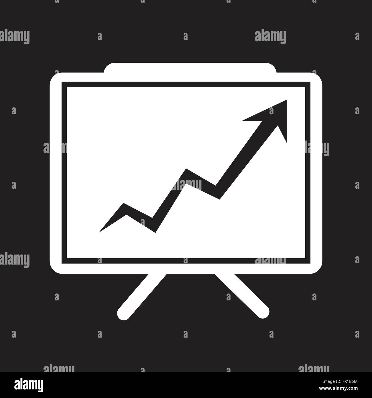 Growing Chart Presentation Icon Stock Vector Image & Art - Alamy