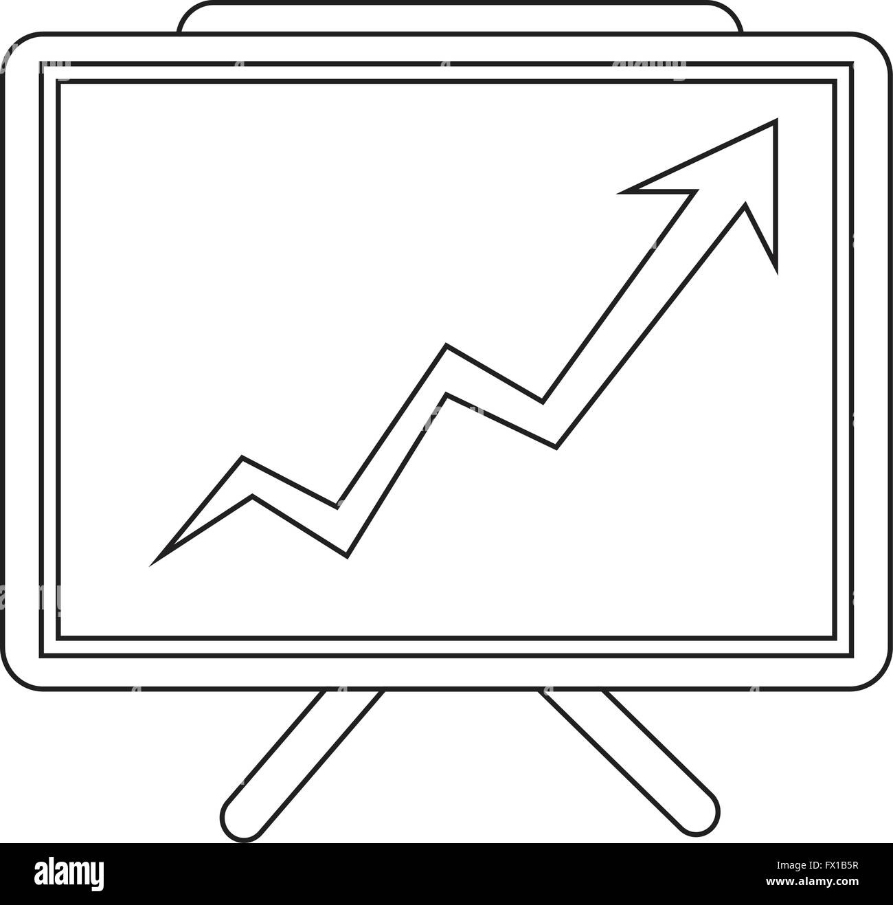 Growing Chart Presentation Icon Stock Vector Image & Art - Alamy