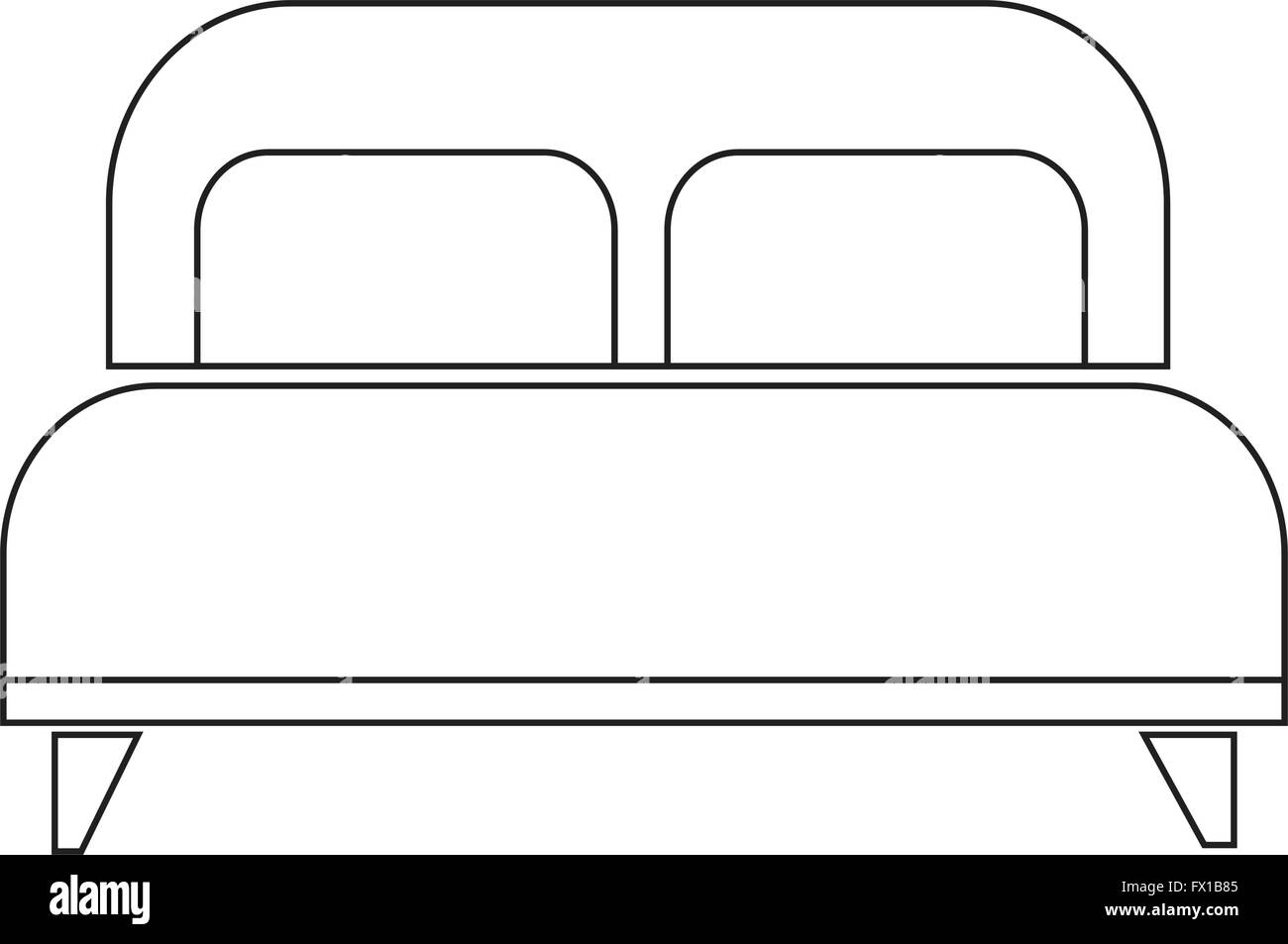 Double twin bed Stock Vector Images - Alamy