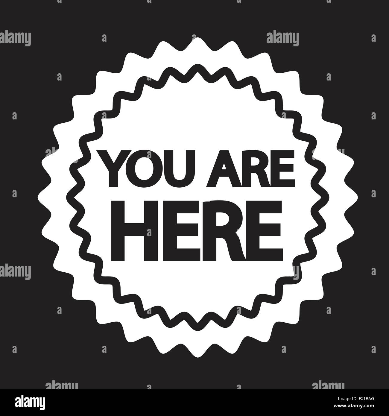 You are here icon Stock Vector Image & Art - Alamy