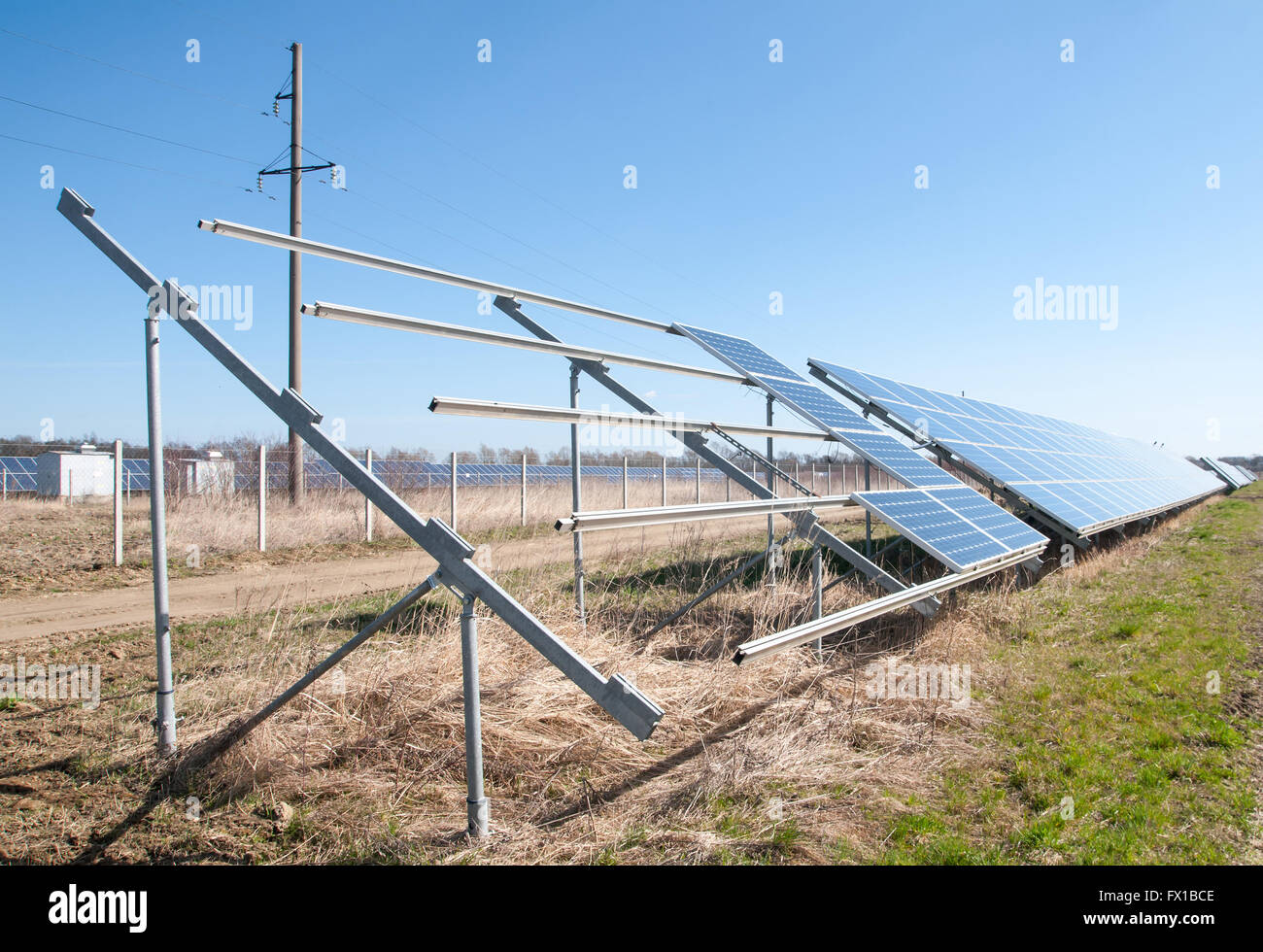 solar power plant in construction Stock Photo - Alamy