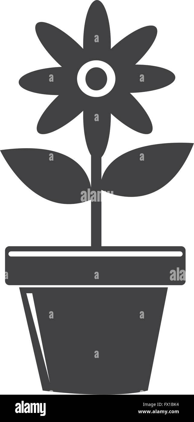Flower Pot Icon Stock Vector Image & Art - Alamy