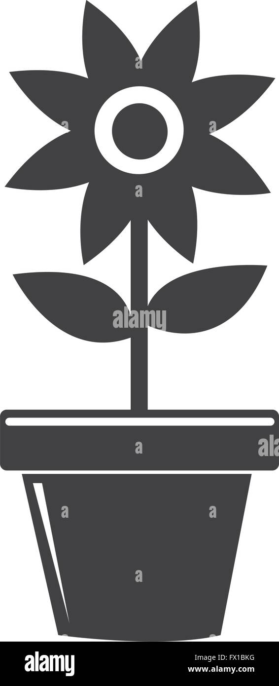 Flower Pot Icon Stock Vector Image & Art - Alamy