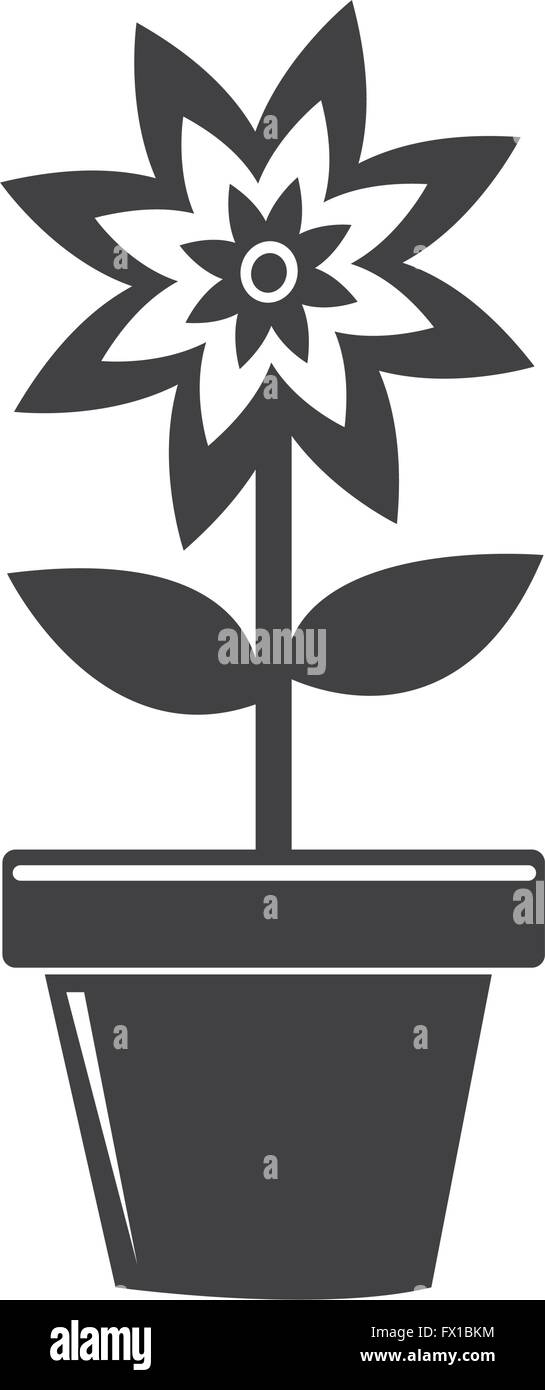Flower Pot Icon Stock Vector Image & Art - Alamy