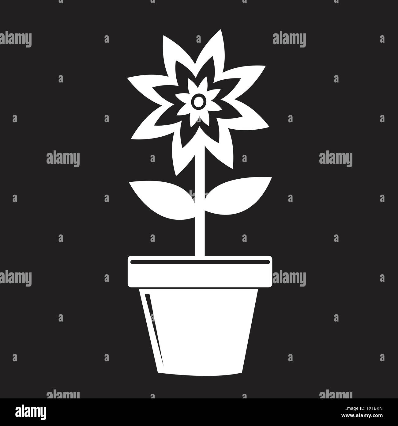 Flower Pot Icon Stock Vector Image & Art - Alamy
