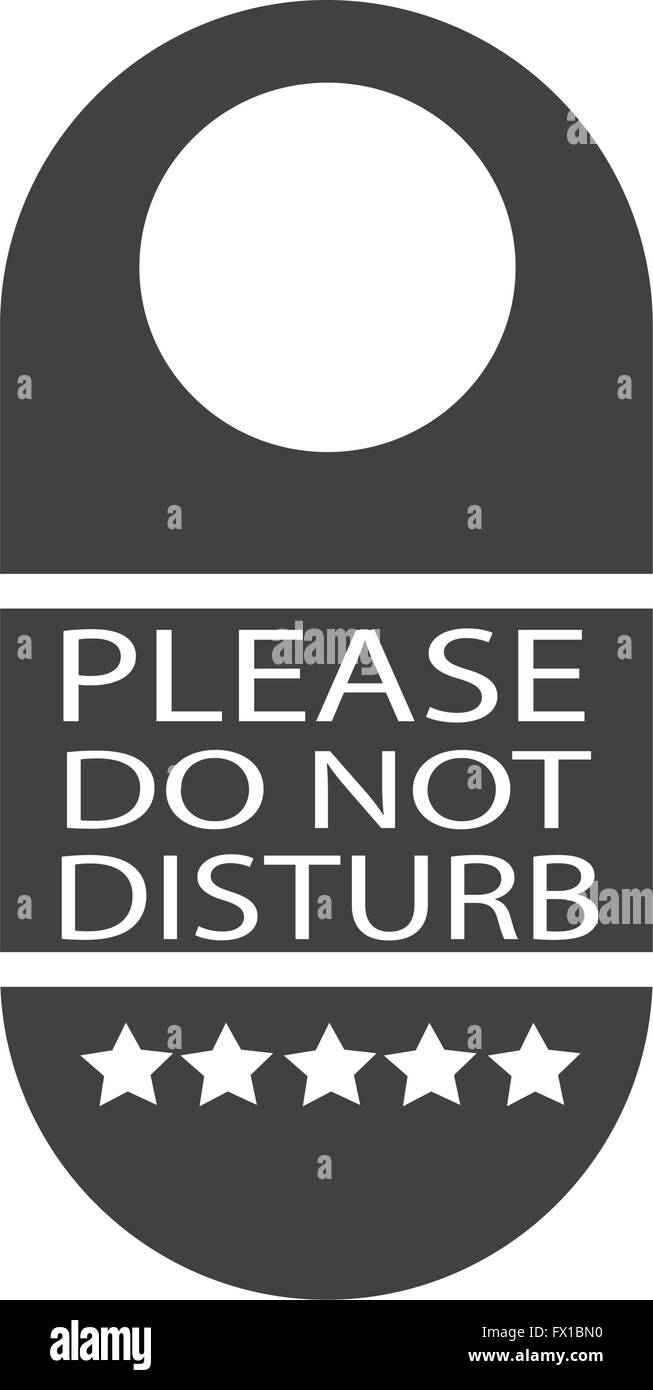 Disturb hanger tag icon hi-res stock photography and images - Alamy