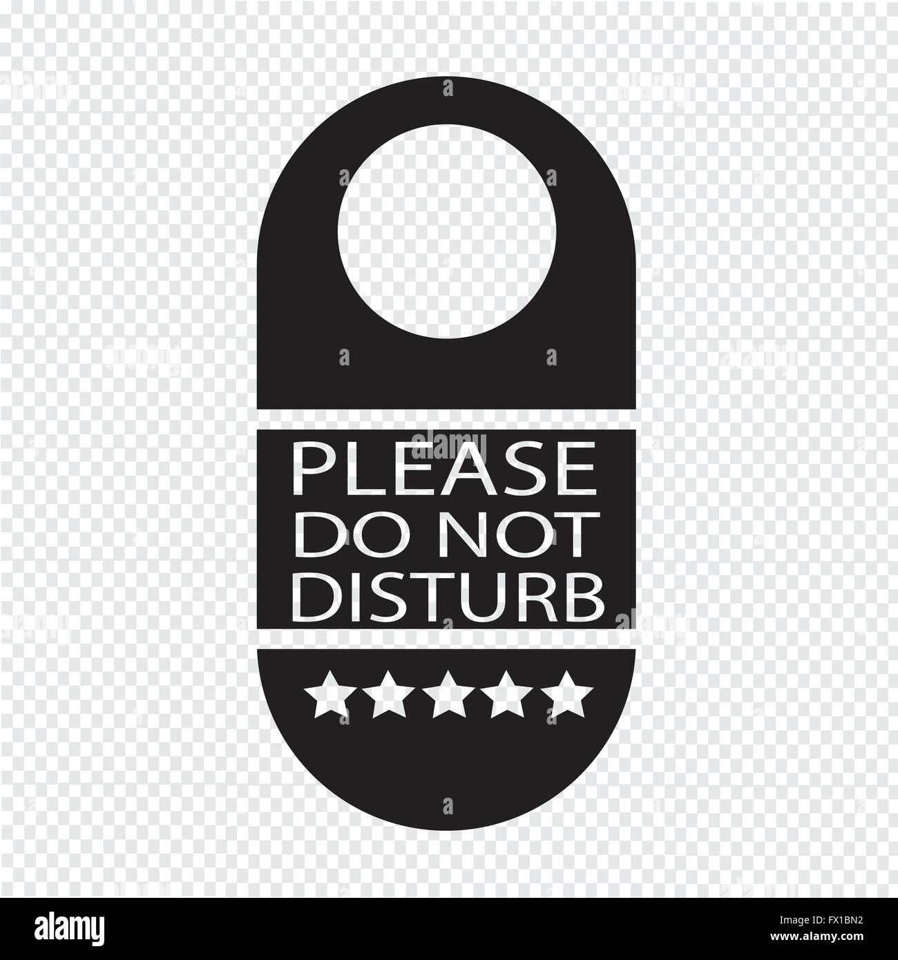 Please Do Not Disturb Door Hanger Icon Stock Vector Image And Art Alamy