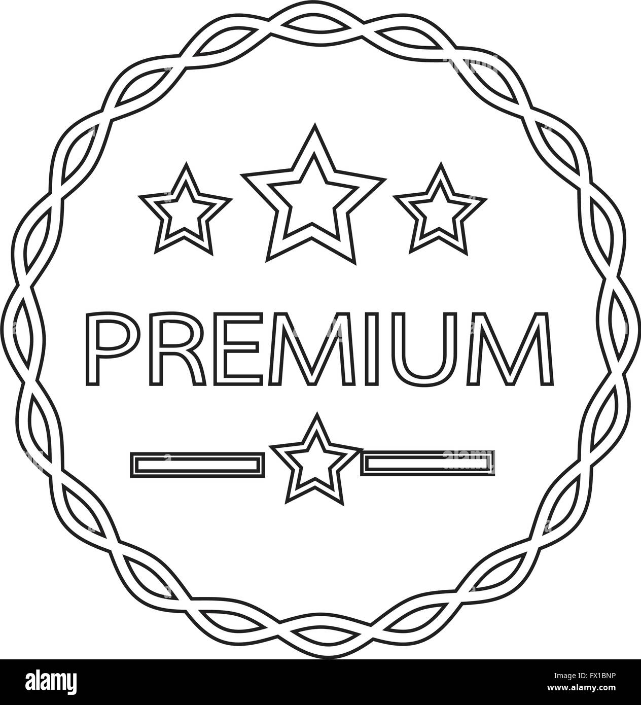 Vintage premium label icon Stock Vector Image & Art - Alamy