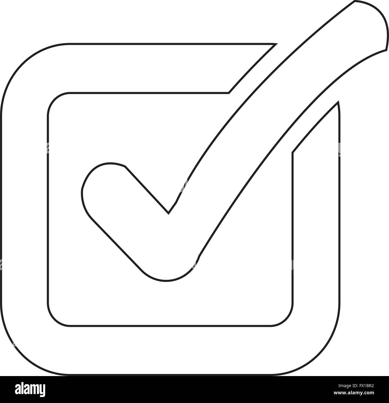 Check list button icon Stock Vector Image & Art - Alamy