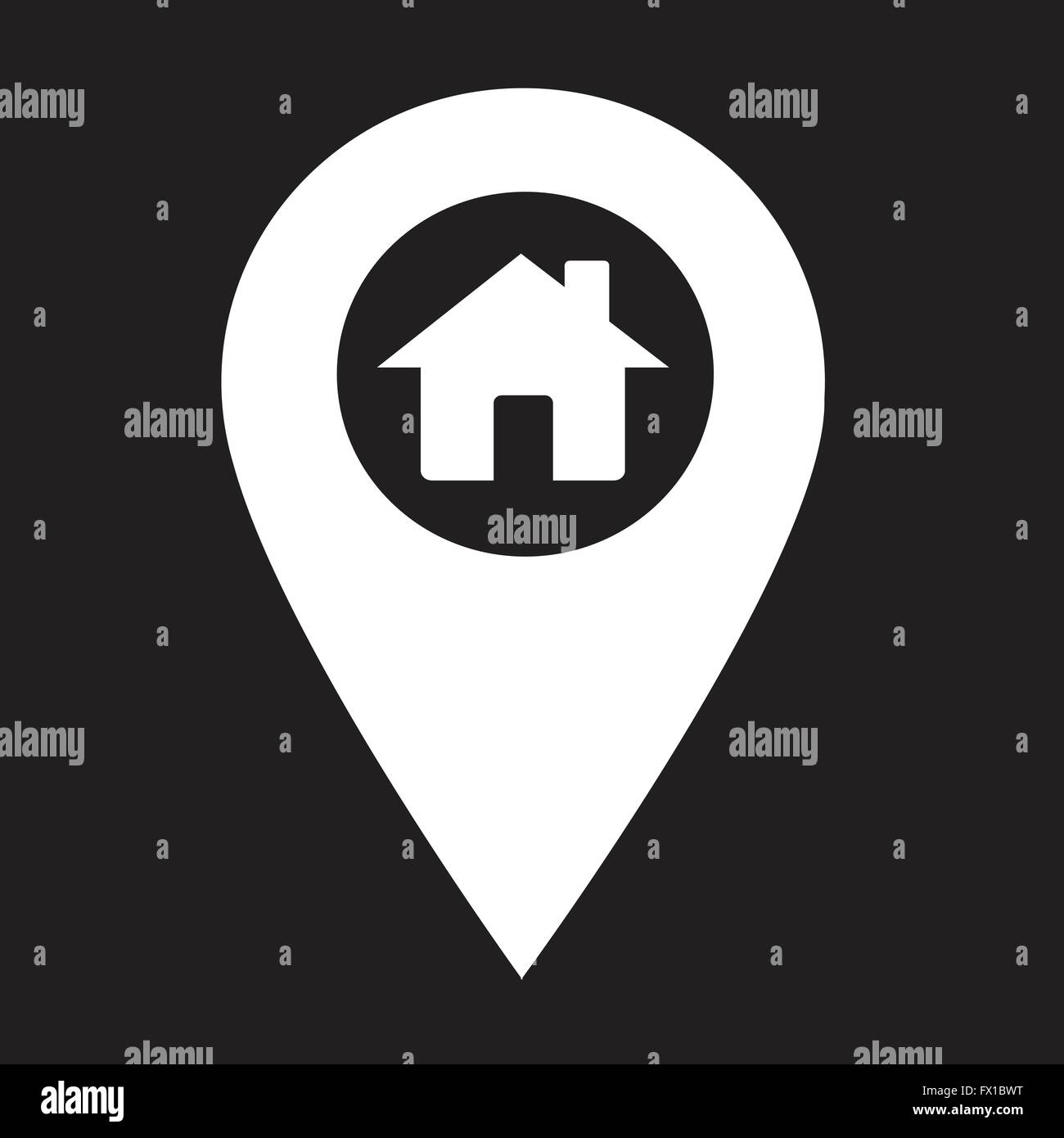 Map pointer house icon Stock Vector Image & Art - Alamy