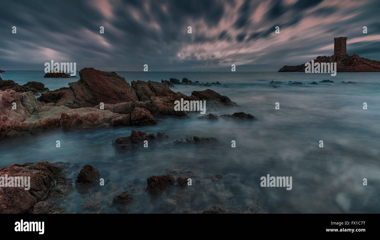 France coast riviera tower hi-res stock photography and images - Alamy