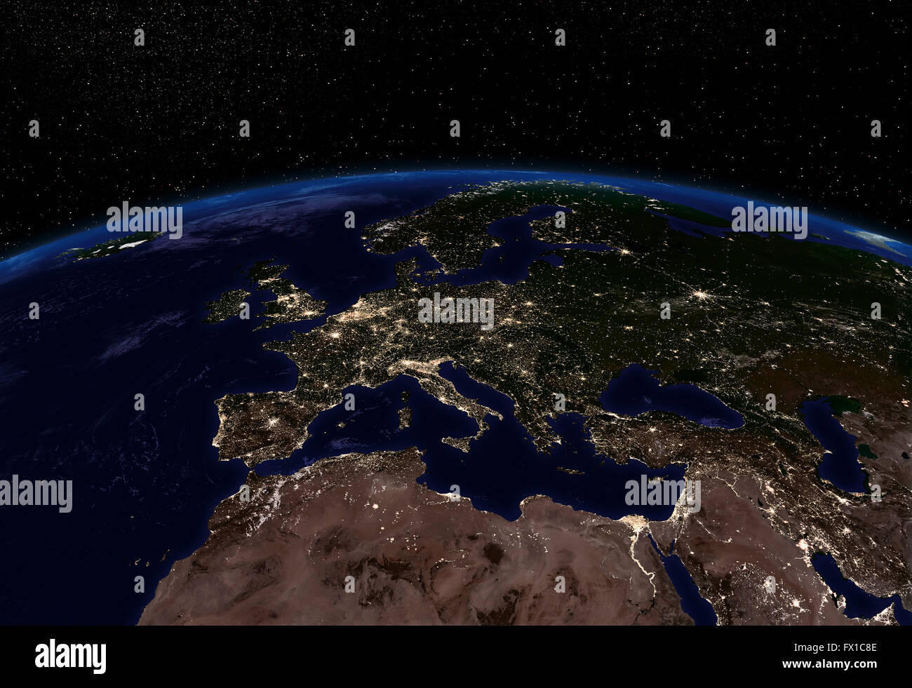 Europe Satellite Image Stock Photos & Europe Satellite Image Stock ...