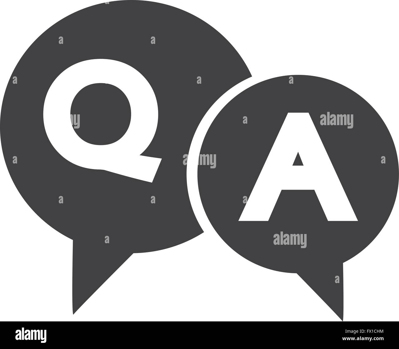 Question and Answer Speech Bubble icon Stock Vector Image & Art - Alamy