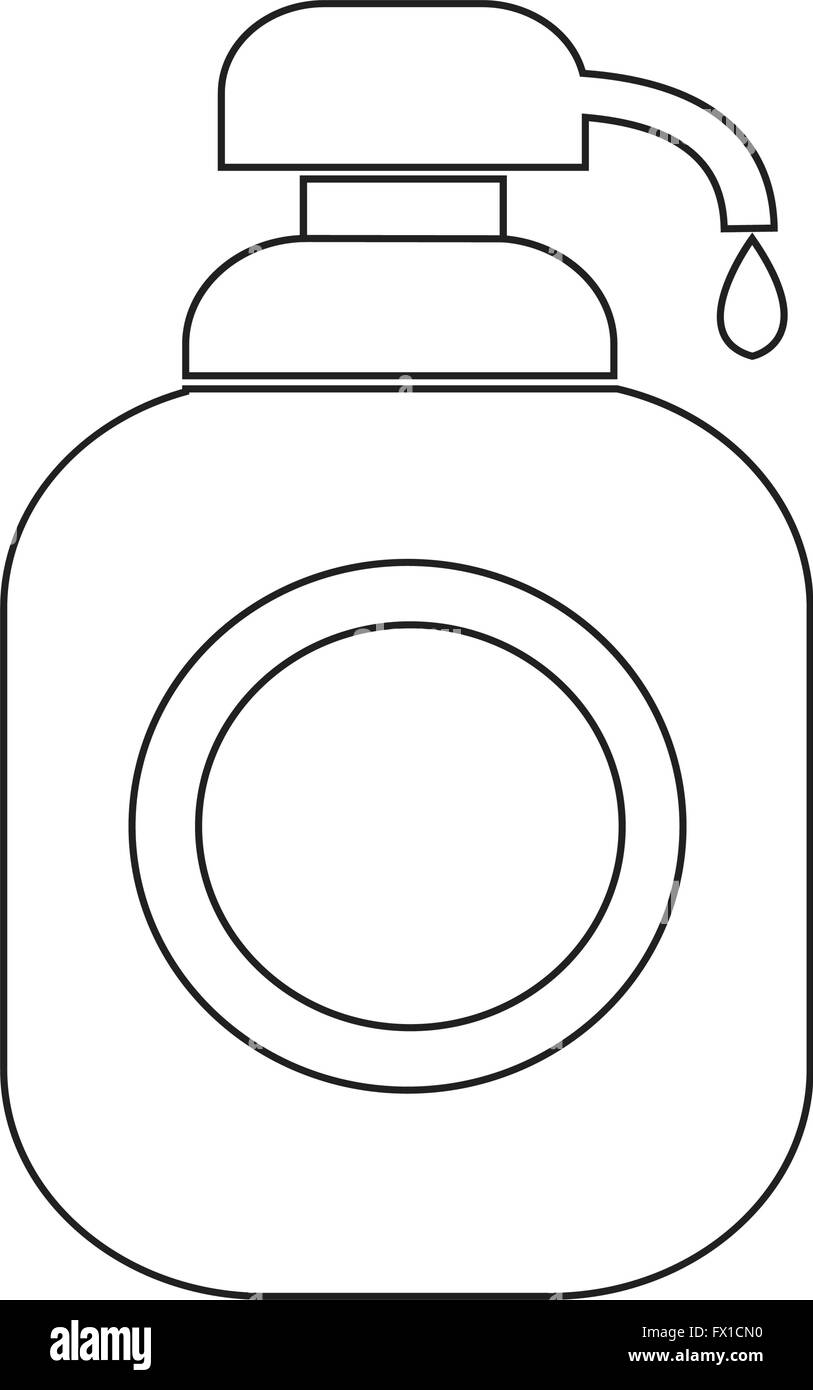 Pump dispenser plastic cosmetic Black and White Stock Photos & Images ...