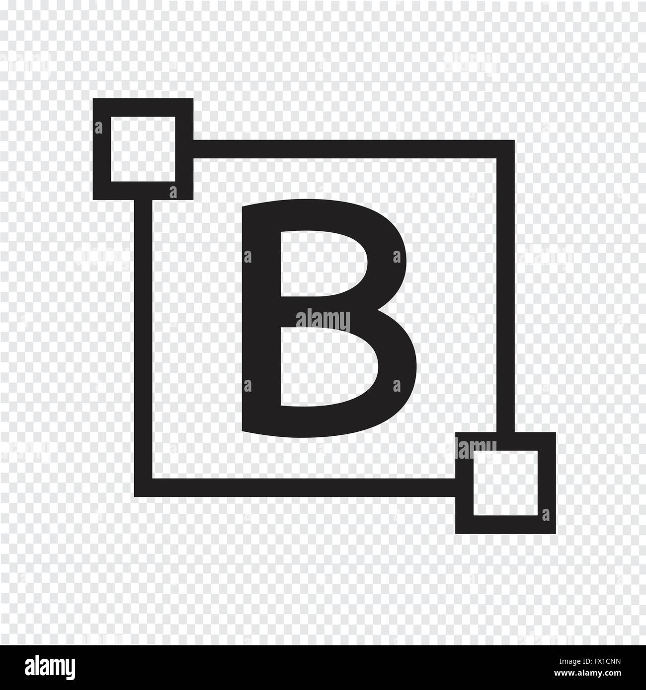 Bold Text Edit Letter Icon Stock Vector Image & Art - Alamy