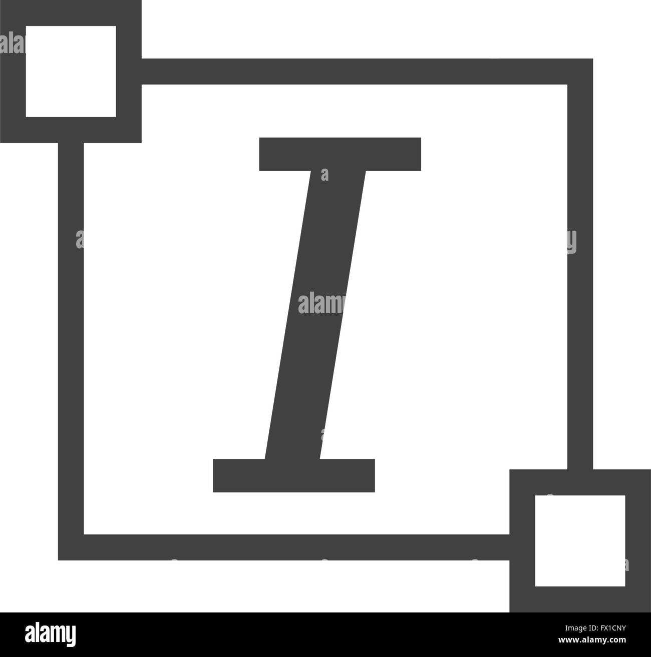 Italic Text font edit letter icon Stock Vector Image & Art - Alamy